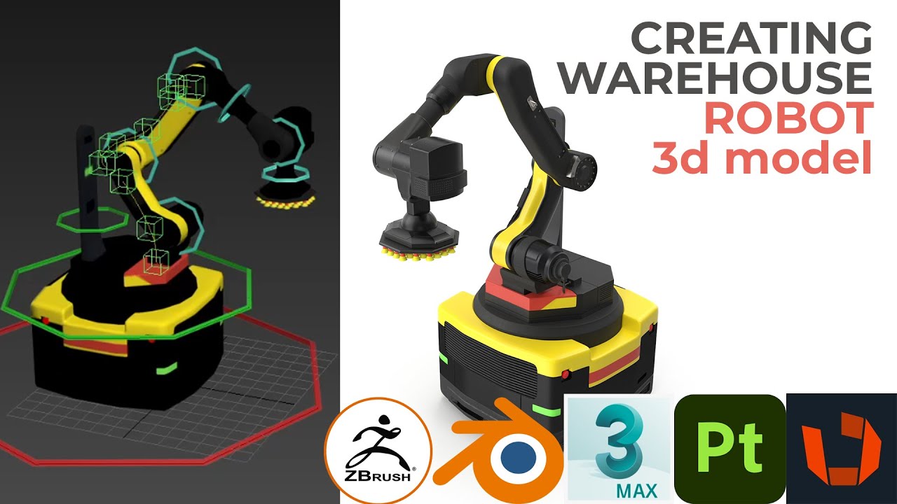 Creating Warehouse Robot 3d model in 3dsmax