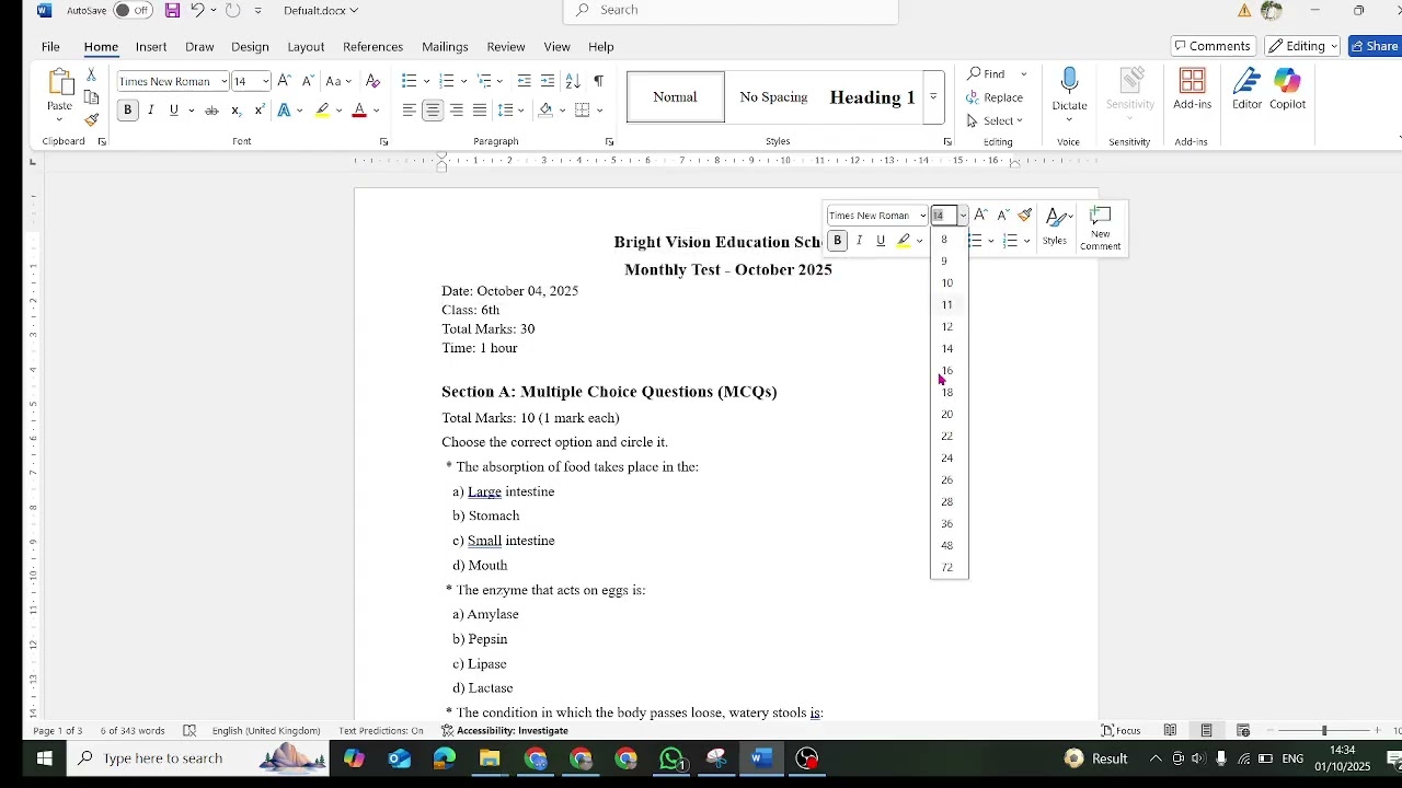 How to Make School paper in Word and convert to pdf format