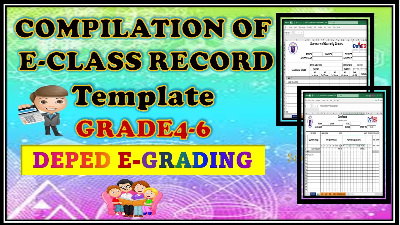 DEPED E CLASS RECORD TEMPLATE GRADE 4-6