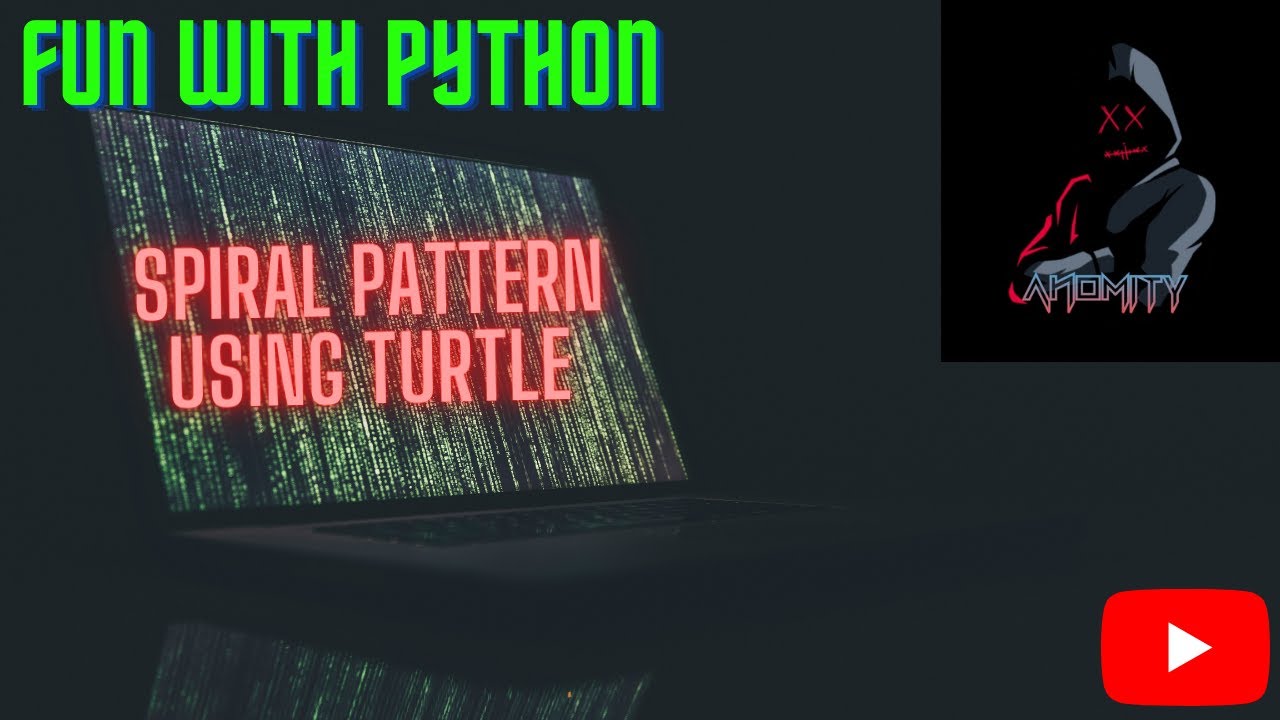 Patterns With Python | Spiral Pattern Using Turtle | PyCharm