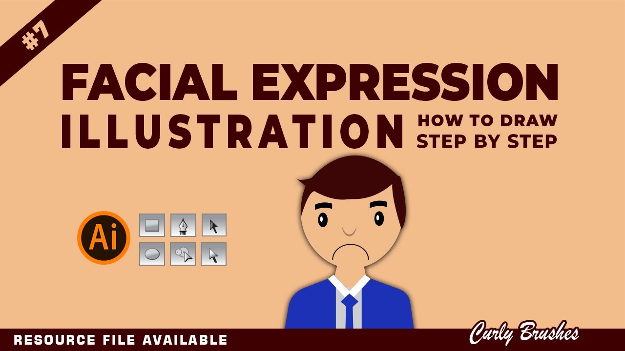 #7 | Facial Expression Illustration | Beginner | Adobe Illustrator