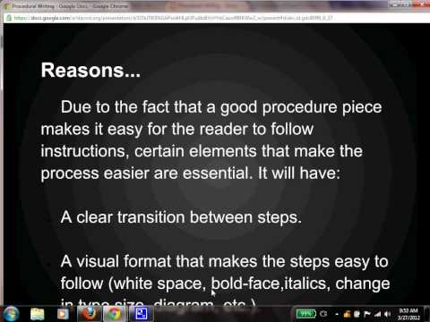 What is Procedure Writing
