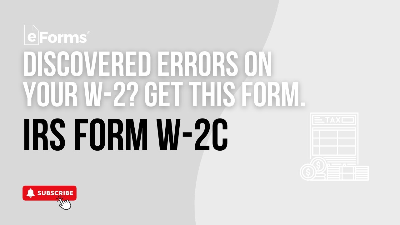 Discovered Errors On Your W-2? Get This Form