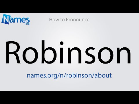 How to Pronounce Robinson