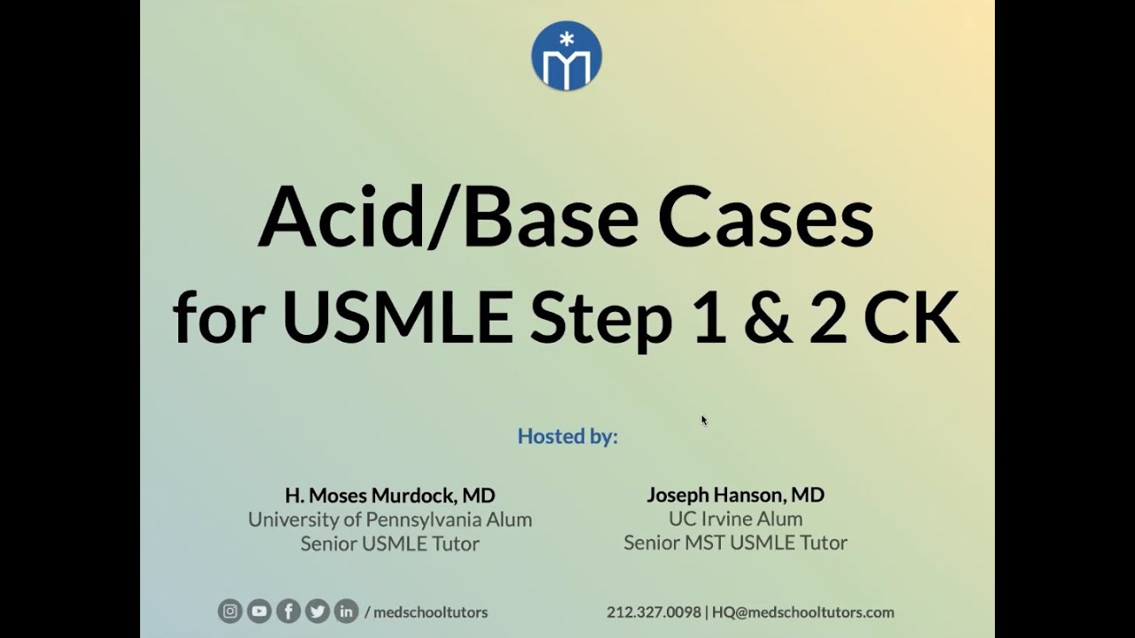 Acid/Base Cases (1 & 2 CK)