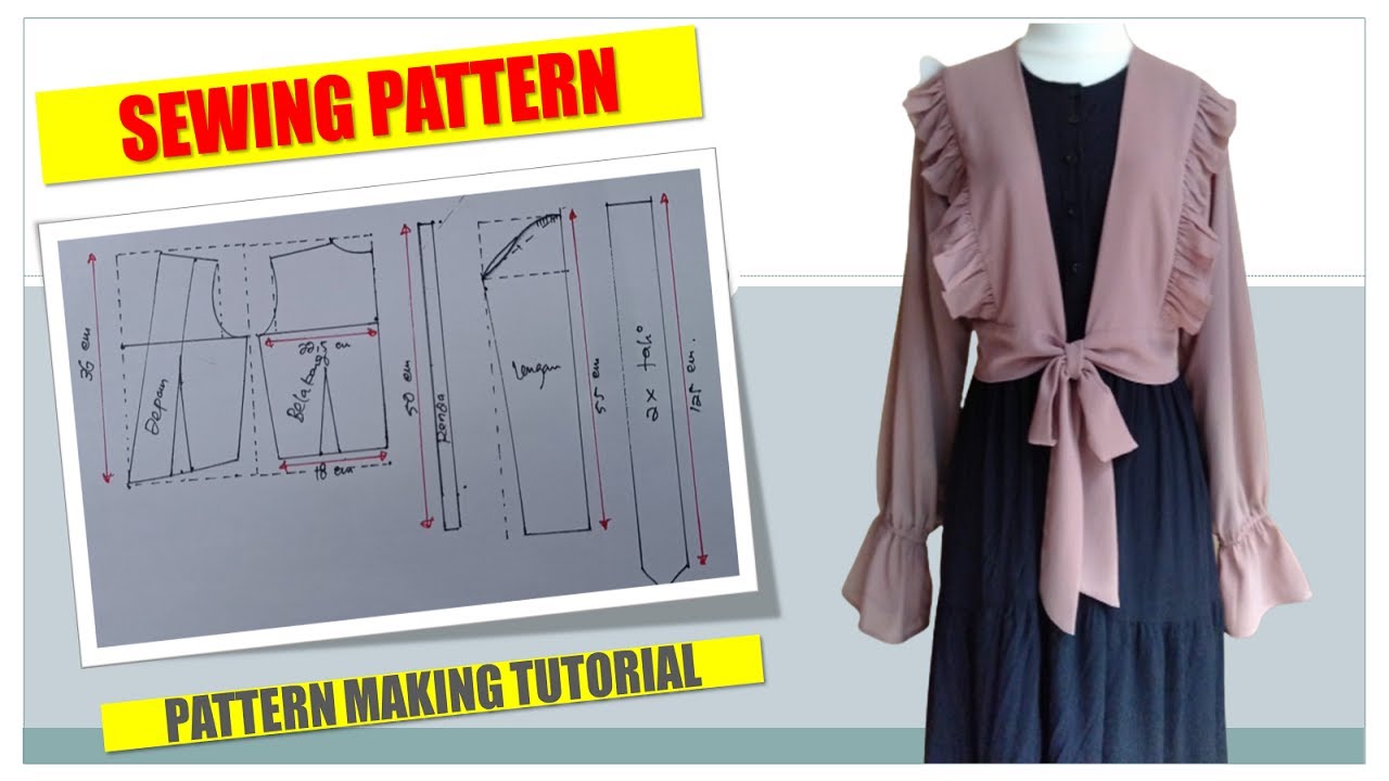 Pecah Pola Outer Kekinian Pattern Making Tutorial