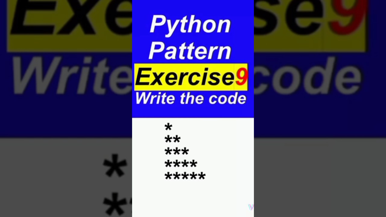 python pattern exercise 9 with solution #python #solution #pattern #exercisepattern program tutorial