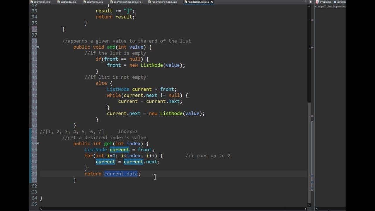 Building Java Programs || CH16 (ListNode) || LinkedIntList class with get() method