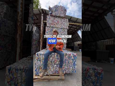 Aluminum siding and aluminum cans at our scrapyard!! #scrap #aluminum #market #cans #shorts