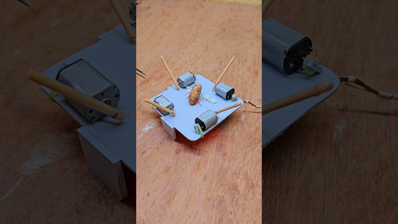 Bug trap with 4 sticks | DC motor trap #electronic #engineering #technology #funny