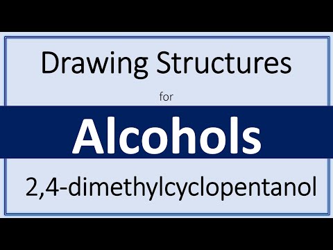 How to draw the structure for 2,4-dimethylcyclopentanol | Drawing Alcohol Structures | Chemistry