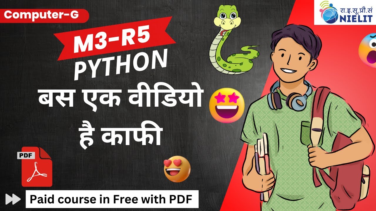 Python(M3-R5) Tutorial For Beginners In Hindi (With Notes) | O level M3R5 Full Course