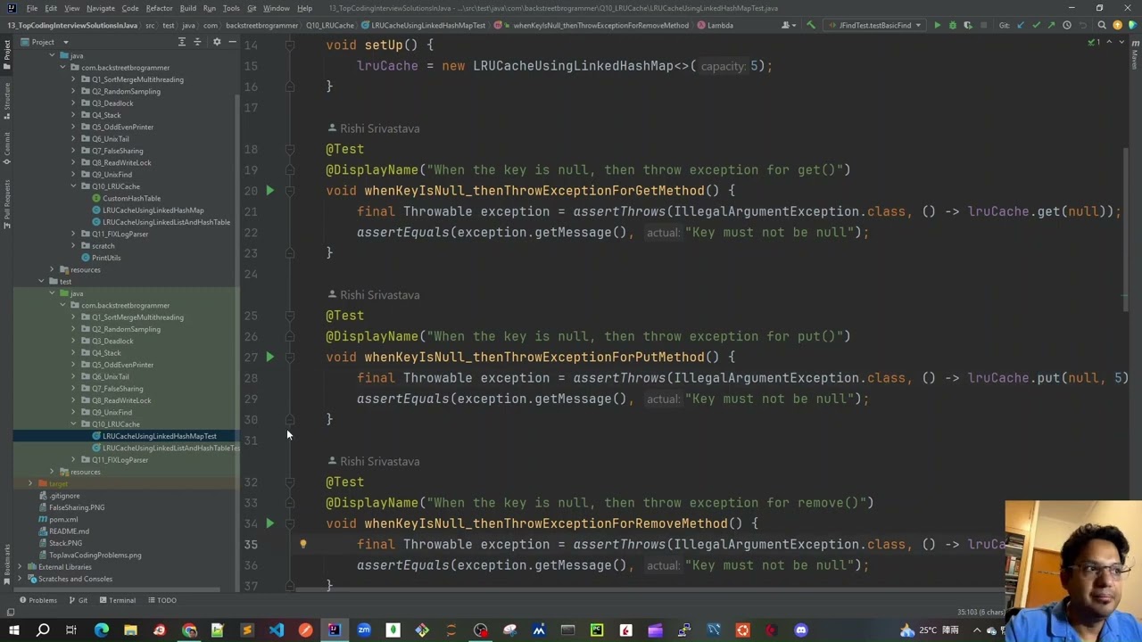 54 - Design LRU cache using LinkedHashMap in Java