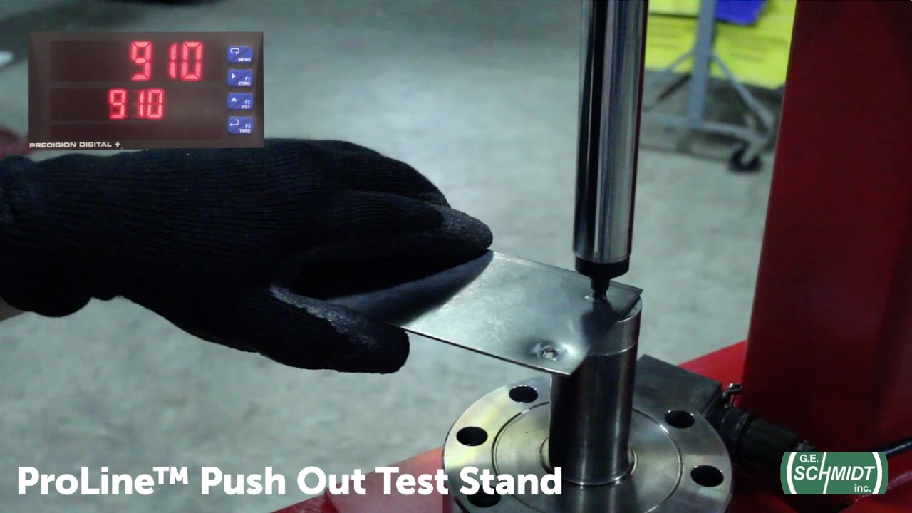 Push Out Test Stand for Nut Weld Testing