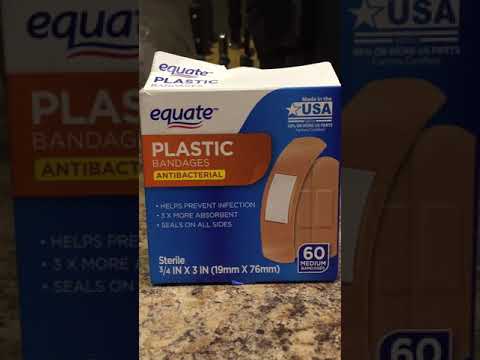 5 seconds of equate plastic bandages