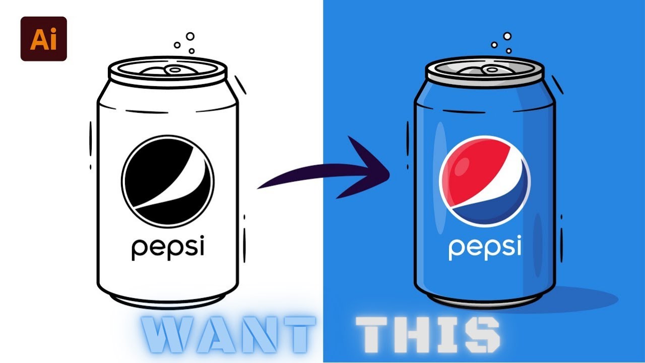 Step-by-Step Soda Can Vector Tutorial in Adobe Illustrator  (HD)