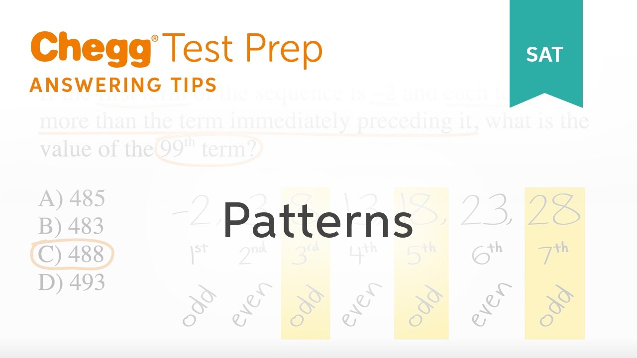 SAT prep - SAT Patterns - Chegg Test Prep