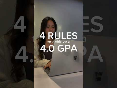 The secret to a 4.0 GPA