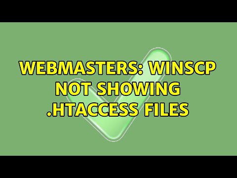 Webmasters: WinSCP Not Showing .htaccess Files (2 Solutions!!)