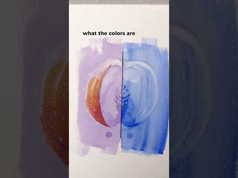 Purple vs blue underpainting #watercolor #art #paintingtutorial #arttutorial #painting #colortheory