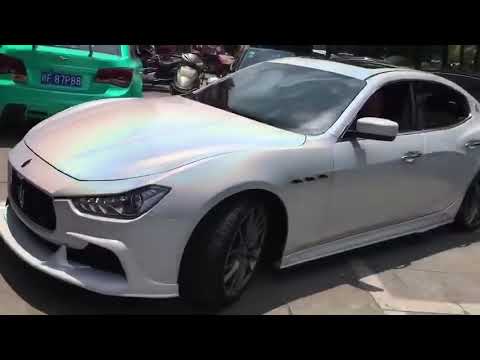 CARLIKE CL-IL-02 Iridescence Laser White car wrap vinyl