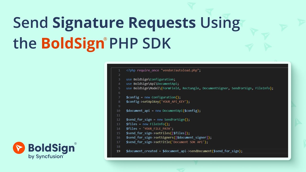 Send Signature Requests Using the BoldSign PHP SDK