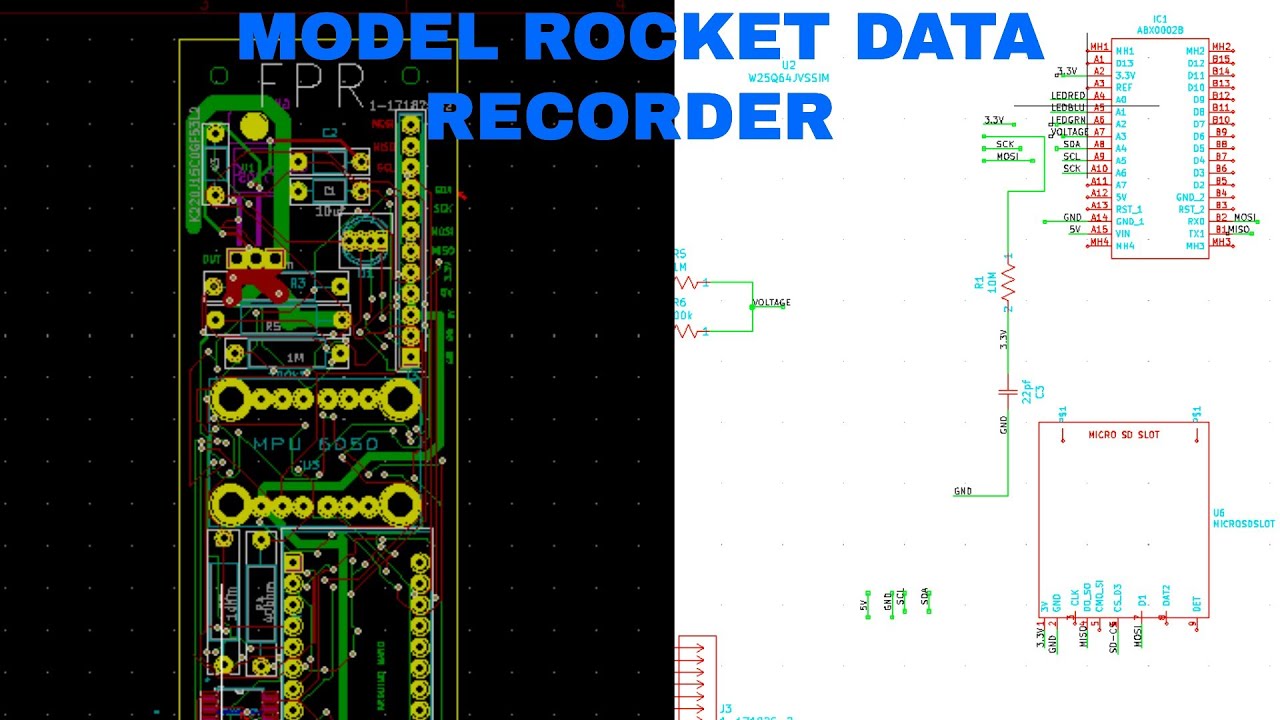 Model Rocket Data Recorder PCB, development log.