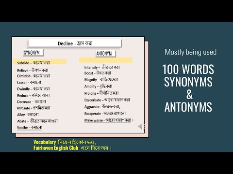 MOSTLY BEING USED , 100 WORDS SYNONYMS & ANTONYMS