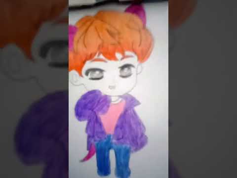 BTS JIN anime drawing