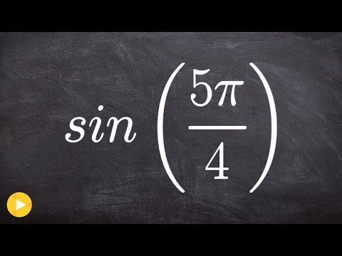 Learn how to find the sine of 5 pi over 4 without a calculator