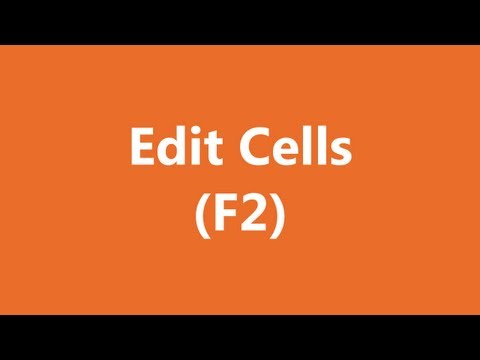 Excel Shortcuts - Edit Cells