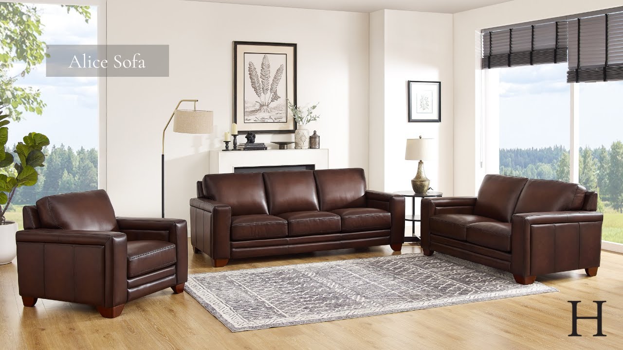 Hydeline Furniture Alice Leather Sofa Collection
