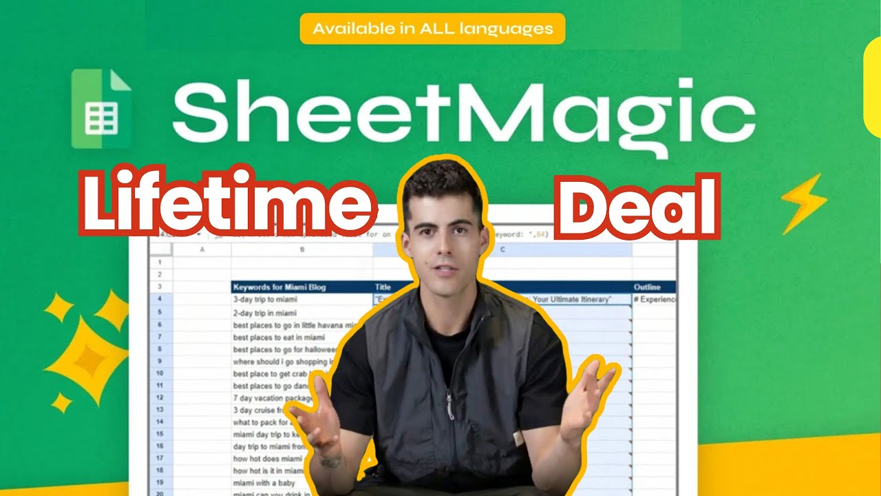SheetMagic Lifetime Deal - ChatGPT+ Google Sheets Integration