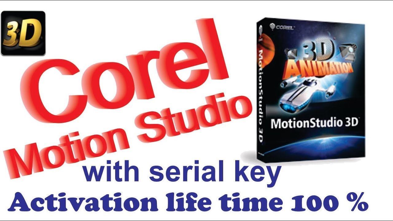 Corel motion studio 3d installation and activation with kegen