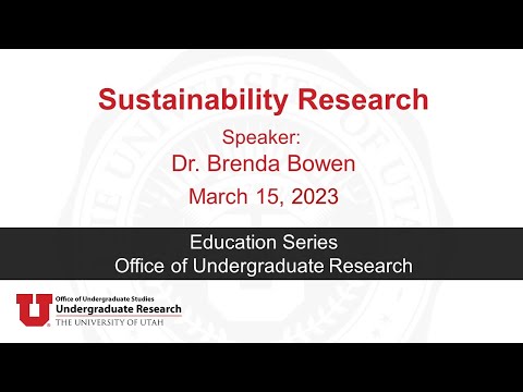OUR Education Series: Sustainability Research