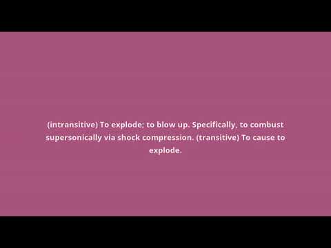 what is the meaning of detonate