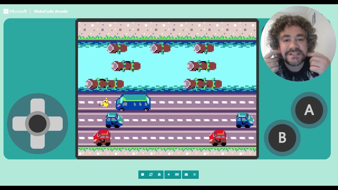 Building a Frogger or Crossy Road Style Game with Sprite Grid Extension in MakeCode Arcade🐸