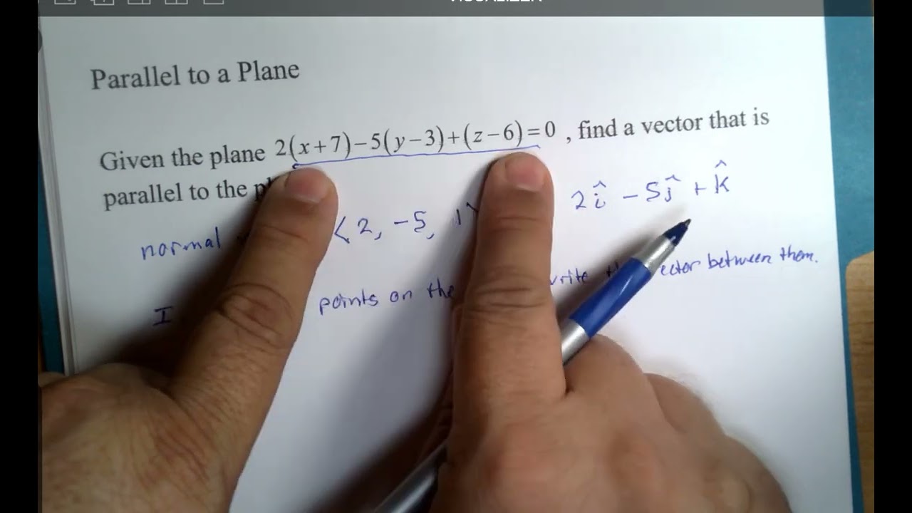 Vector Parallel to a Plane