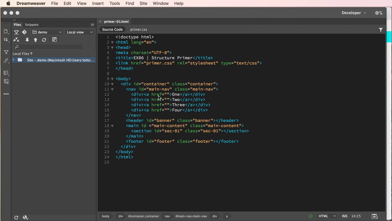 04 ex06 primer css flexbox nav menu