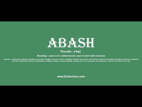 abash: How to pronounce abash with Phonetic and Examples