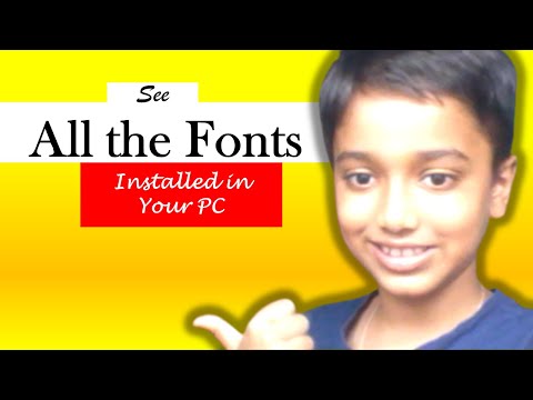 How to see all the fonts installed in your computer