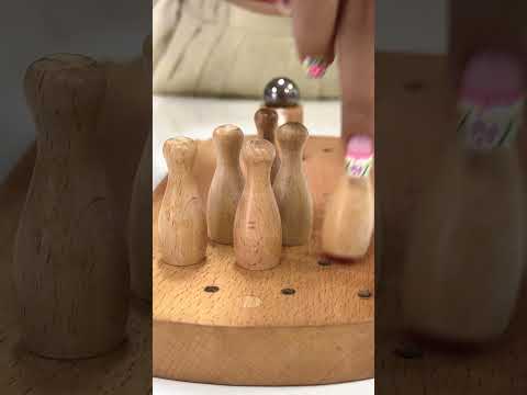 Mini Wooden Bowling Set Unboxing | Fun Tabletop Bowling Game for All Ages | For Office or Home! 🎳