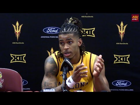 ASU guard Adam Miller following 93-89 win over Cal Poly (11/20/2024)
