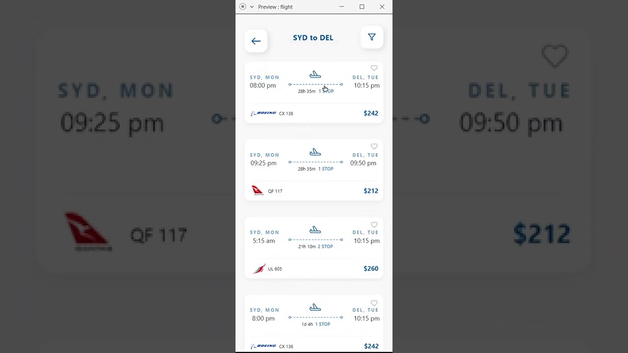 Flight | Flight Booking App UI Design | Adobe XD Design | Sample File Purchase Link in Description