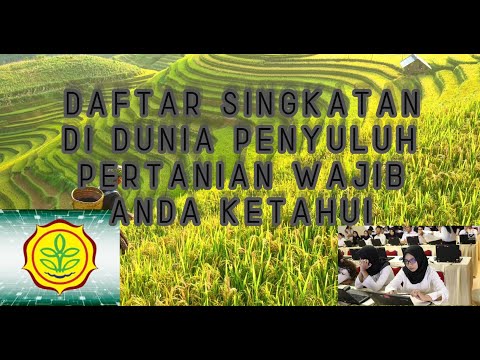 Daftar Singkatan Wajib Diketahui Seorang Penyuluh Lapangan