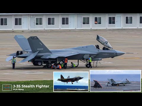 China New J-35 Stealth Fighter Spotted with New Color for Naval Version