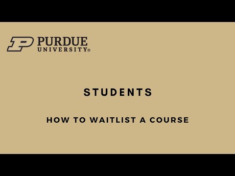 Waitlist a course