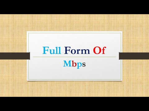 Full Form of Mbps