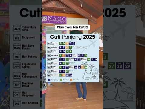 Tarikh cuti panjang 2025! Plan awal tak kalut korang🤗 #fypシ゚viral #fyp