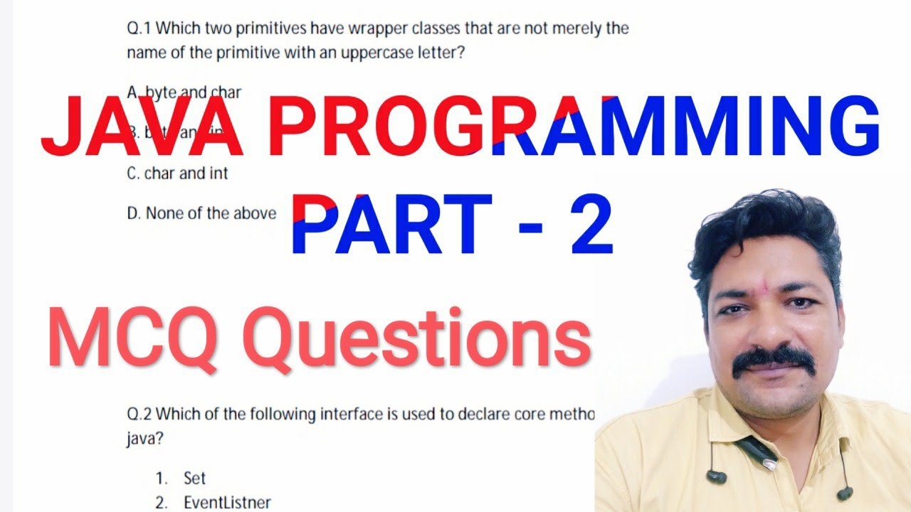 Java Programming MCQ Questions with solution part-2